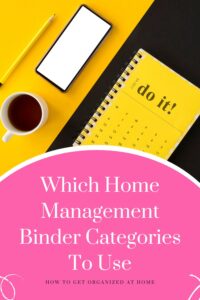 Home Management Binder Categories To Use